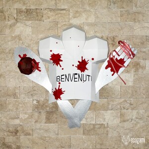 Chef Hat Papercraft Sculpture, Printable 3D Puzzle, Papercraft Pdf ...