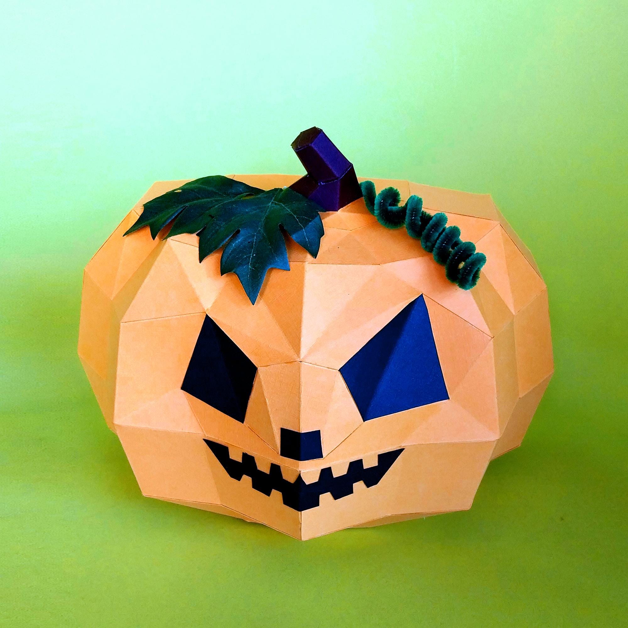 PUMPKIN BOX PAPERCRAFT | Diy Halloween Box | Pdf Pumpkin Box Template ...