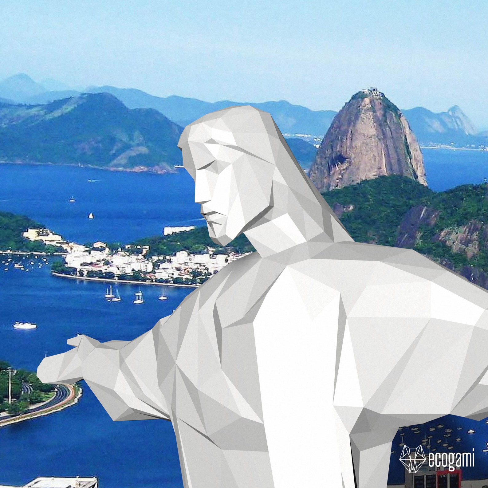 Christ the Redeemer Papercraft Sculpture, Printable 3D Puzzle ...