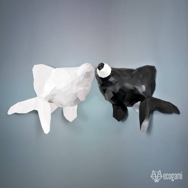 Goldfish Papercraft Sculpture Printable 3D Puzzle Papercraft - Etsy Canada