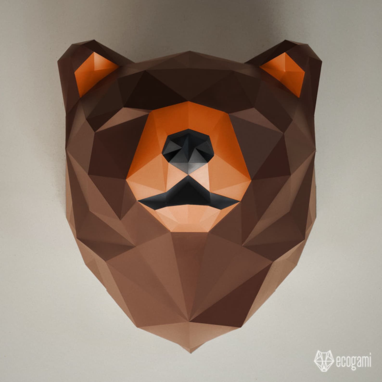 Bear Papercraft Sculpture, Printable 3D Puzzle, Papercraft Pdf Template ...