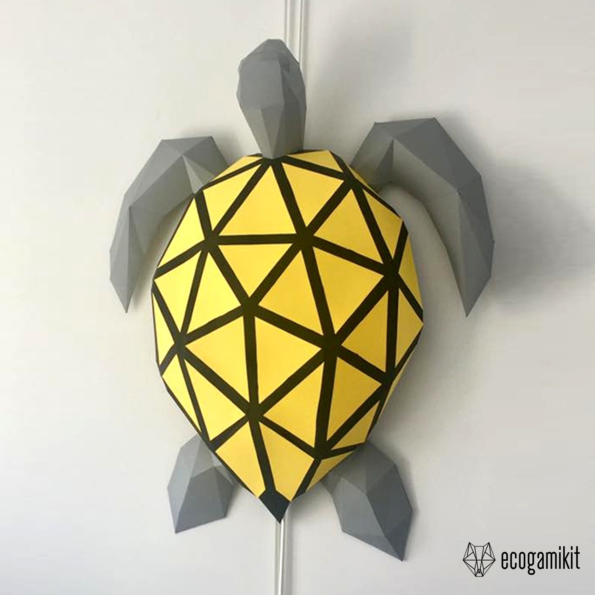 Tortuga marina papercraft kit 3D, escultura tortuga papel DIY ...