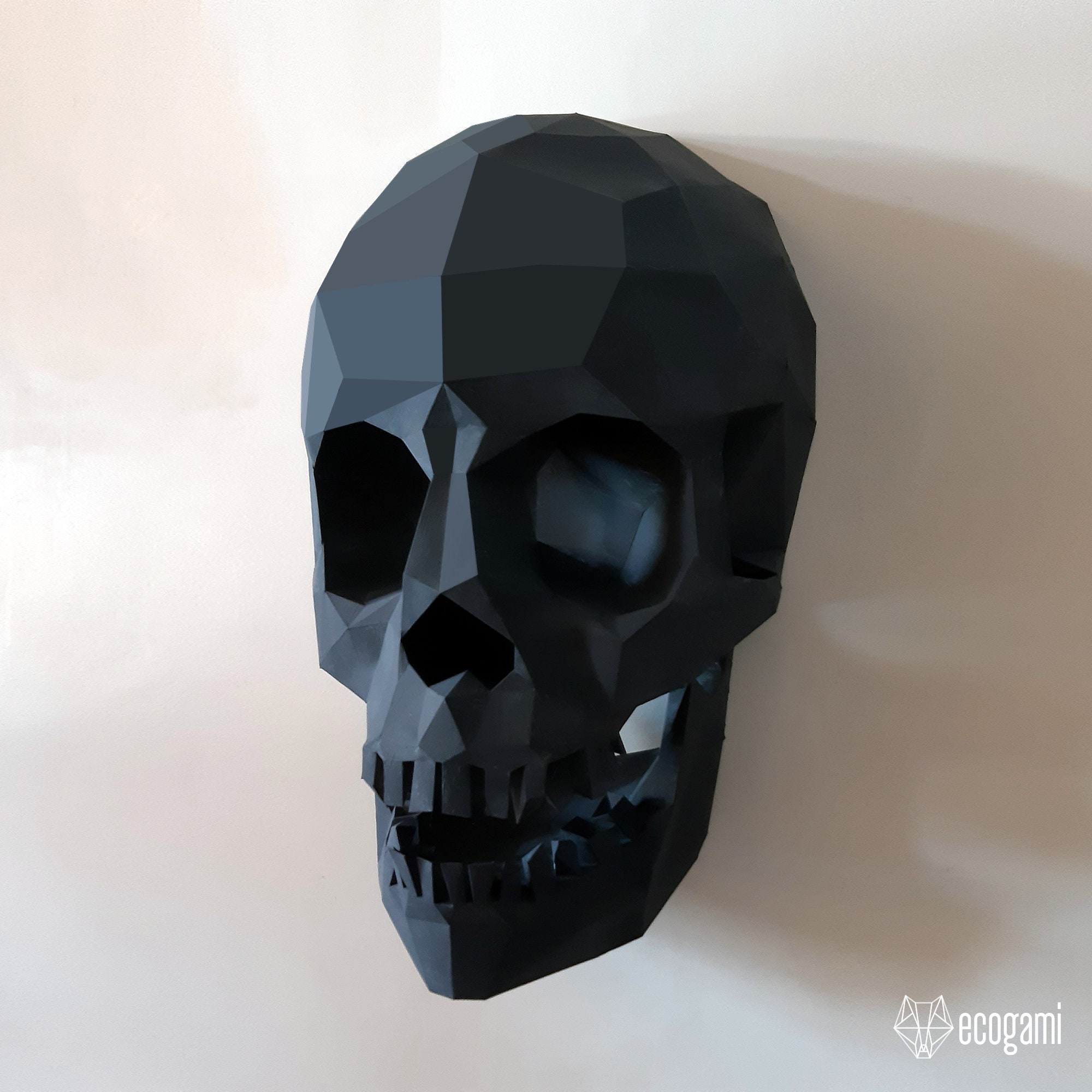 Human Skull Papercraft Sculpture Printable 3D Puzzle | Etsy