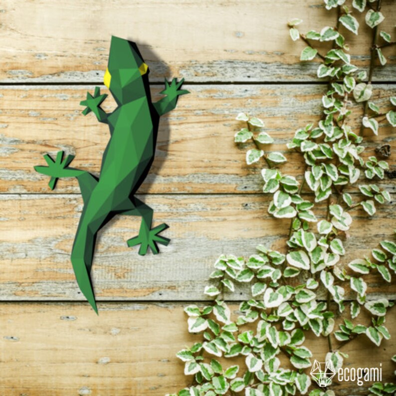 Lizard Papercraft Sculpture Printable 3D Puzzle Papercraft | Etsy Canada