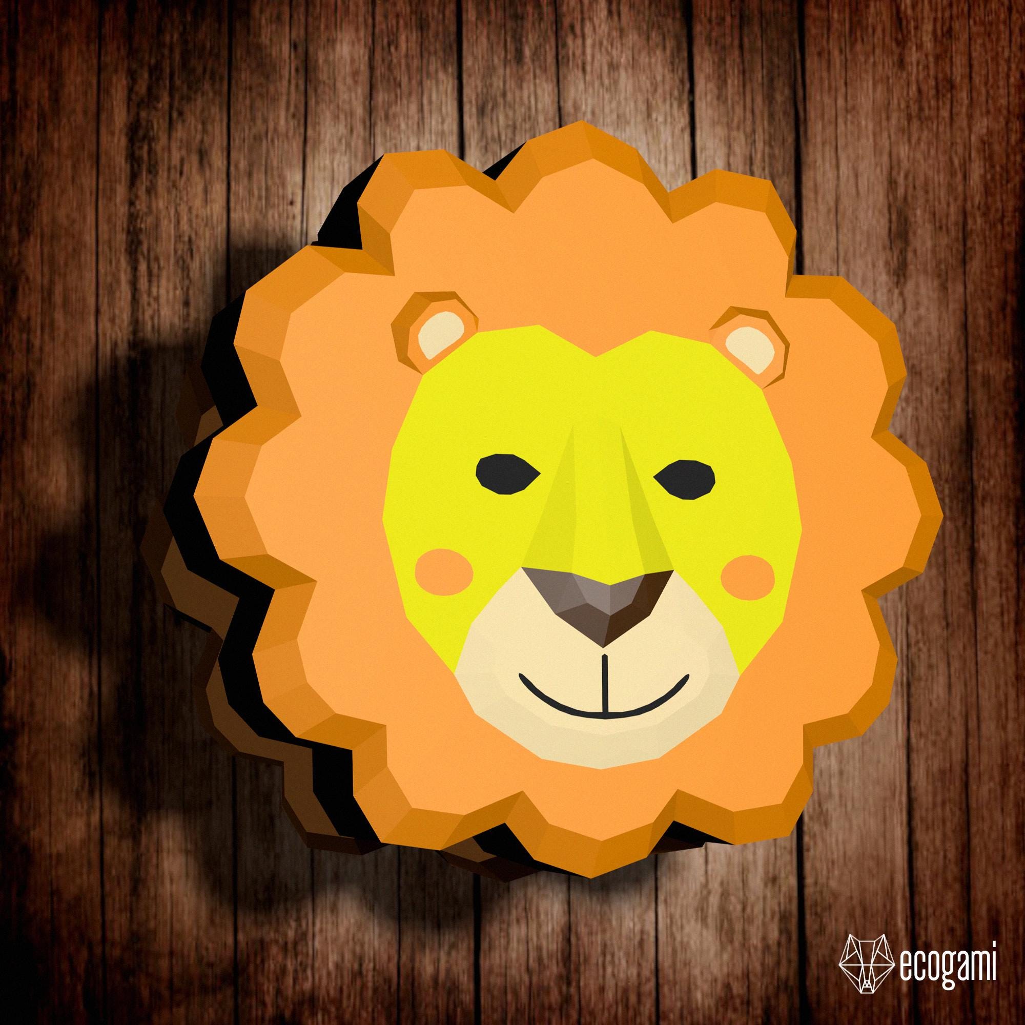 LION BOX PAPERCRAFT | Diy Lion Box | Pdf Lion Box Template | Printable ...