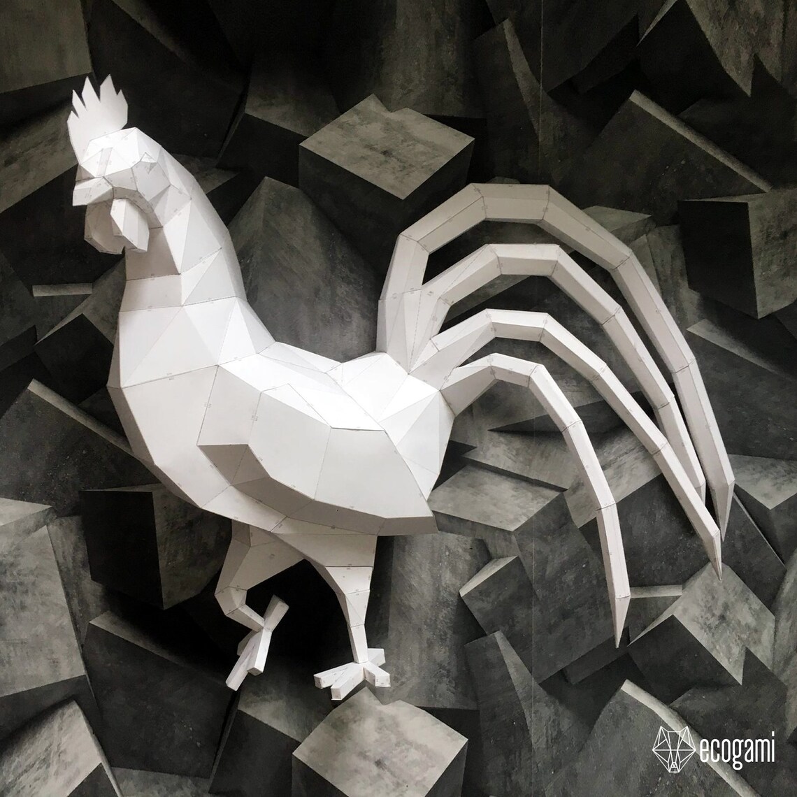 Rooster 3D Papercraft Printable Puzzle Papercraft Pdf - Etsy