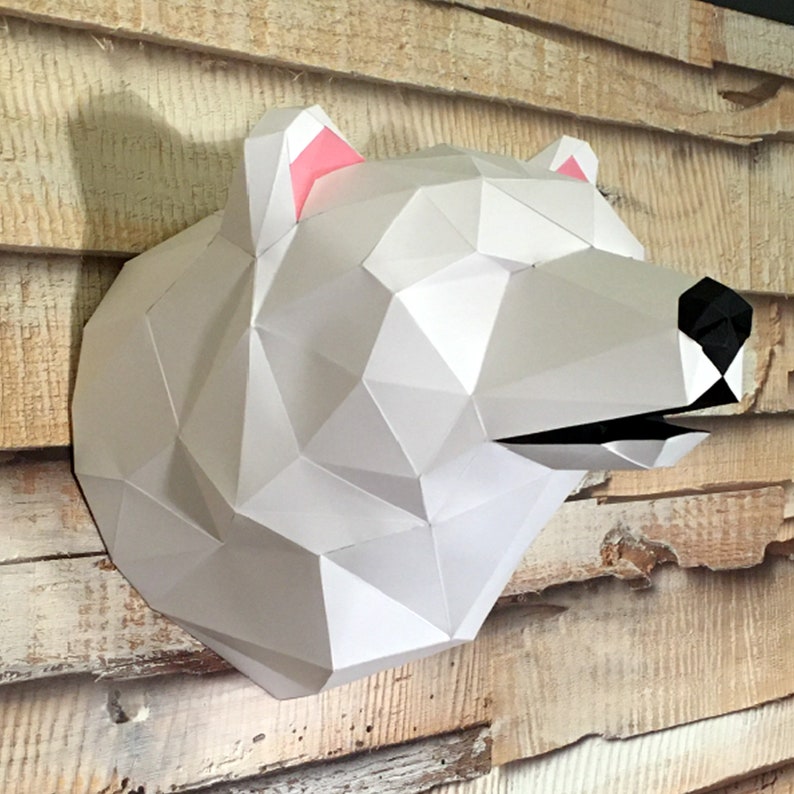 Bear Papercraft Sculpture Printable 3D Puzzle Papercraft Pdf - Etsy