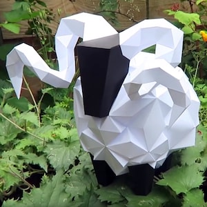 Sheep Papercraft Sculpture, Printable 3D Puzzle, Papercraft Pdf ...
