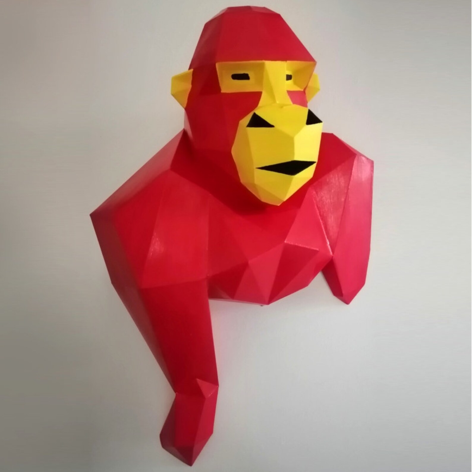 Gorilla Papercraft Sculpture, Printable 3D Puzzle, Papercraft Pdf ...