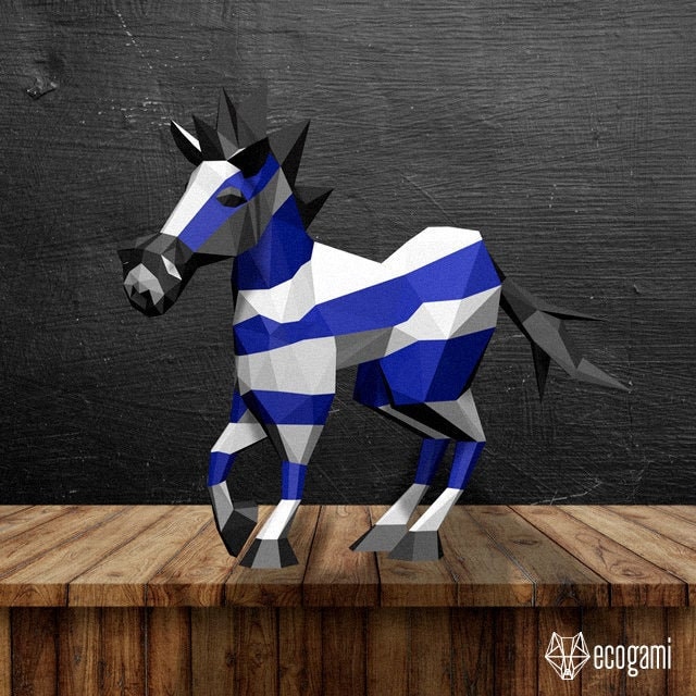 Zebra Papercraft Sculpture Printable 3D Puzzle Papercraft - Etsy Canada