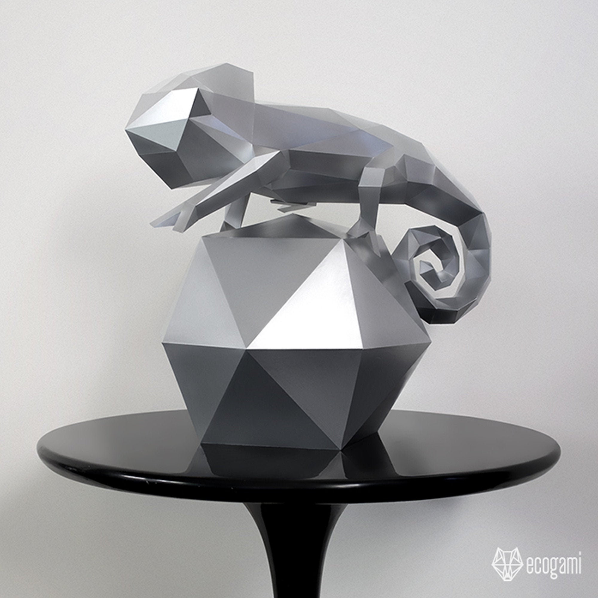 Chameleon Papercraft Sculpture Printable 3D Puzzle - Etsy