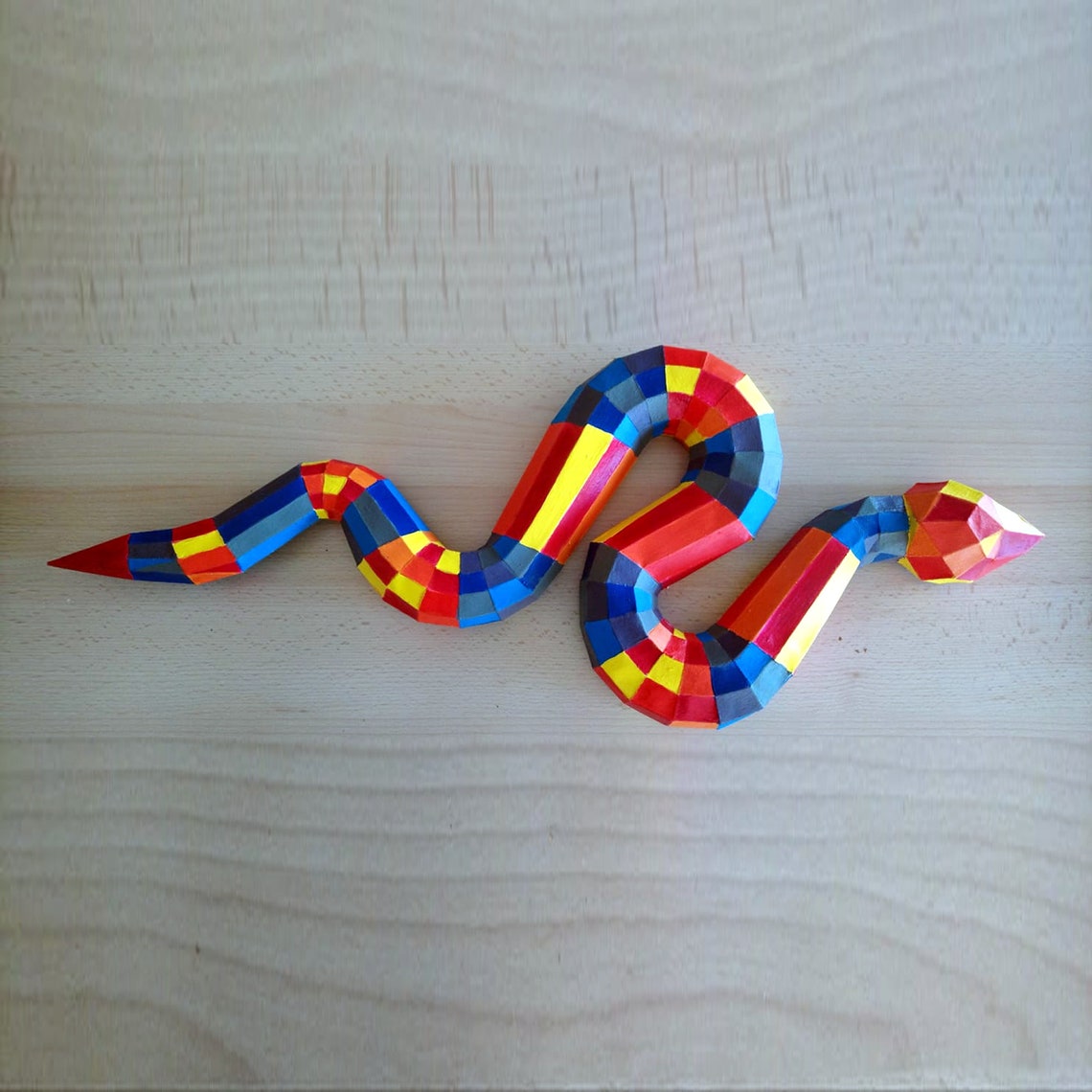 Snake Papercraft Sculpture Printable 3D Puzzle Papercraft | Etsy Canada