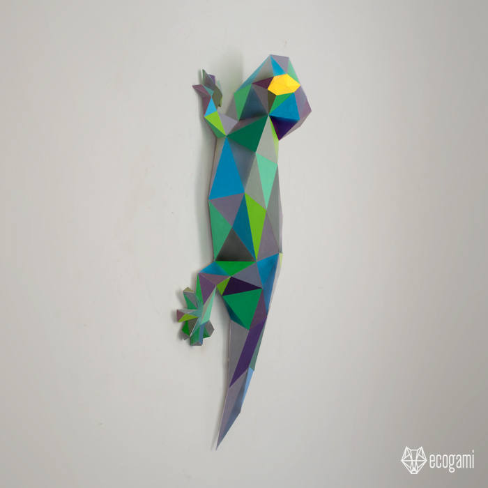 Lizard papercraft sculpture printable 3D puzzle papercraft | Etsy