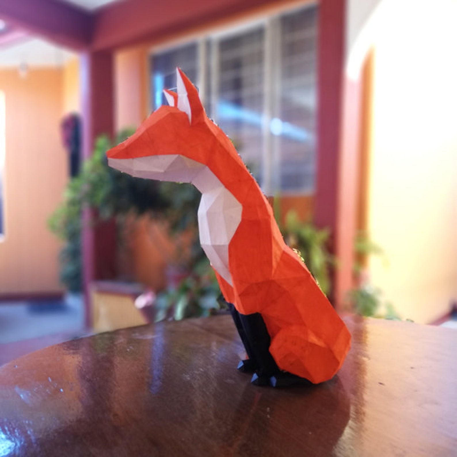Renard sculpture papercraft puzzle 3D imprimable patron Pdf - Etsy France