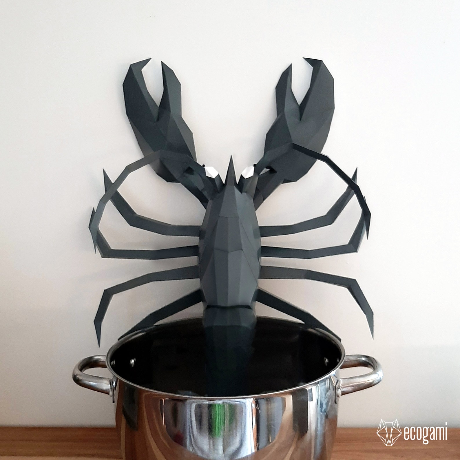 Lobster Papercraft PDF, DIY Marine Wall Decor, Low Poly 3D Printable ...
