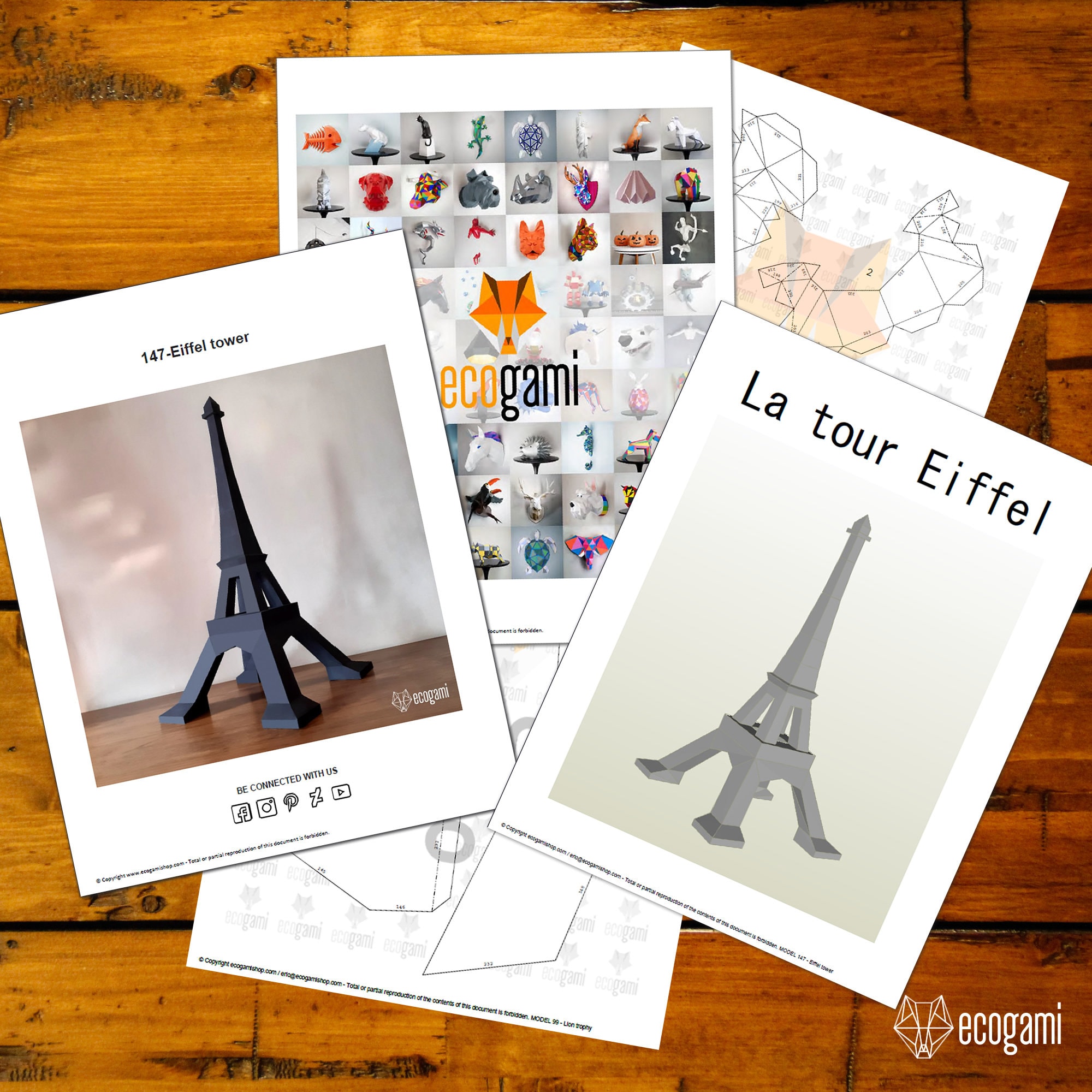Torre Eiffel papercraft rompecabezas 3D imprimible plantilla - Etsy México