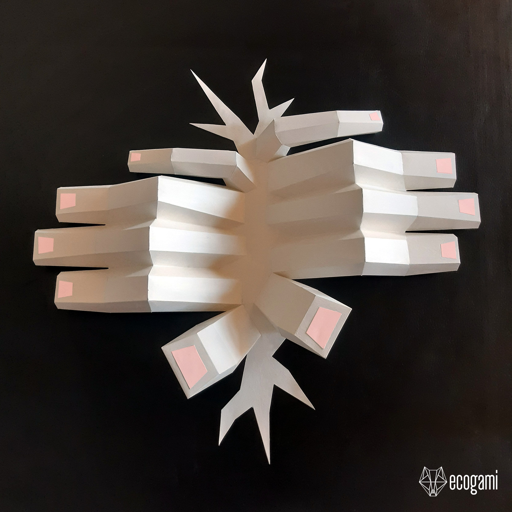 Hands Papercraft PDF, DIY Horror Wall Decor, Low Poly 3D Printable ...