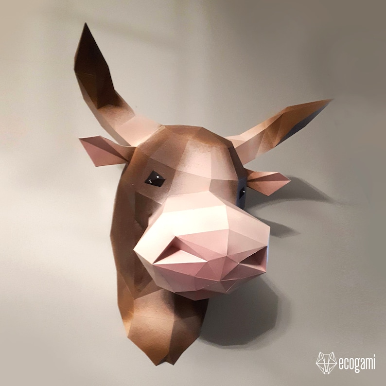Cow Papercraft Sculpture Printable 3D Puzzle Papercraft Pdf | Etsy