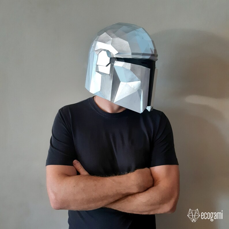 Mandalorian Helmet Papercraft PDF, DIY Cosplay, Printable Halloween ...