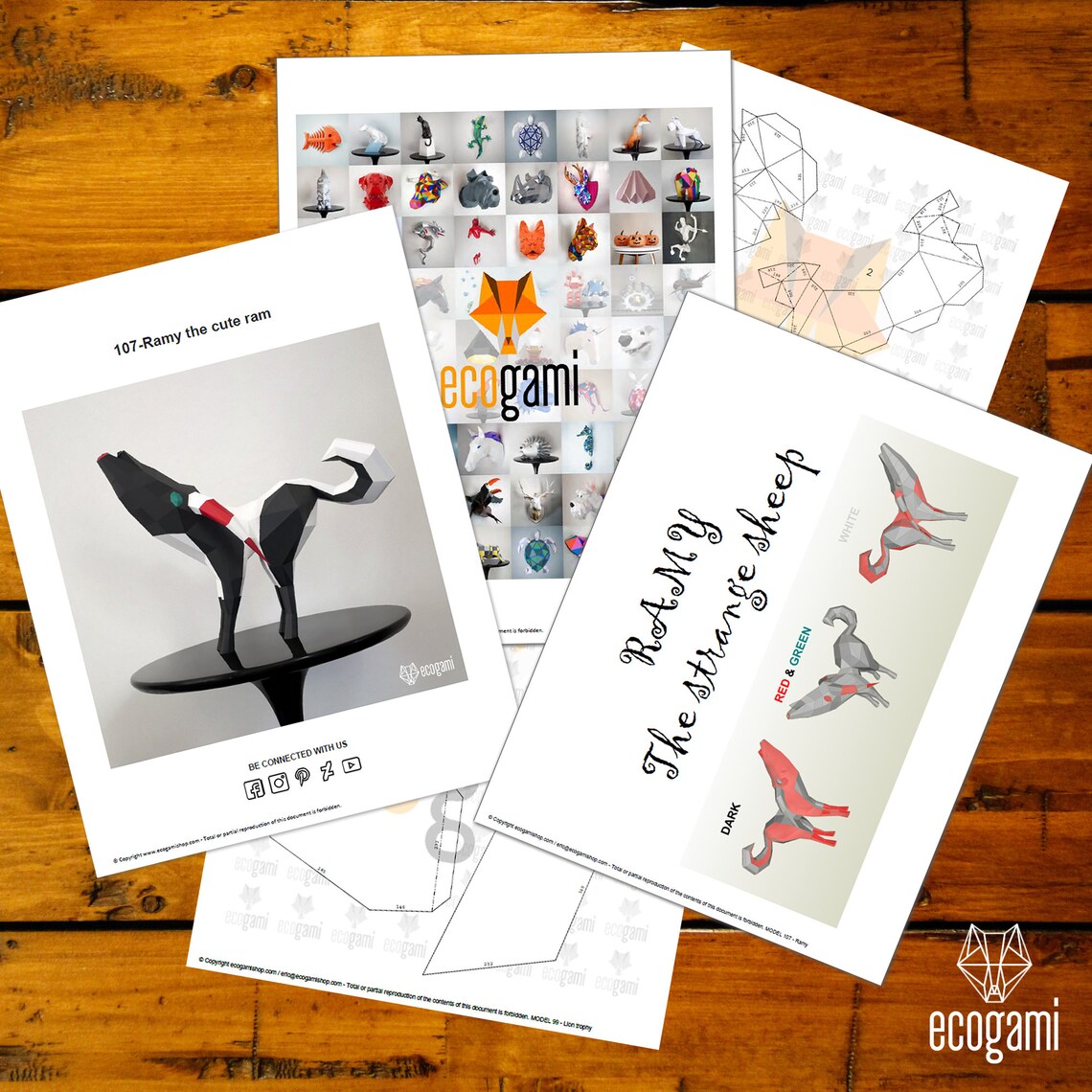 Ram Papercraft Sculpture Printable 3D Puzzle Papercraft Pdf - Etsy