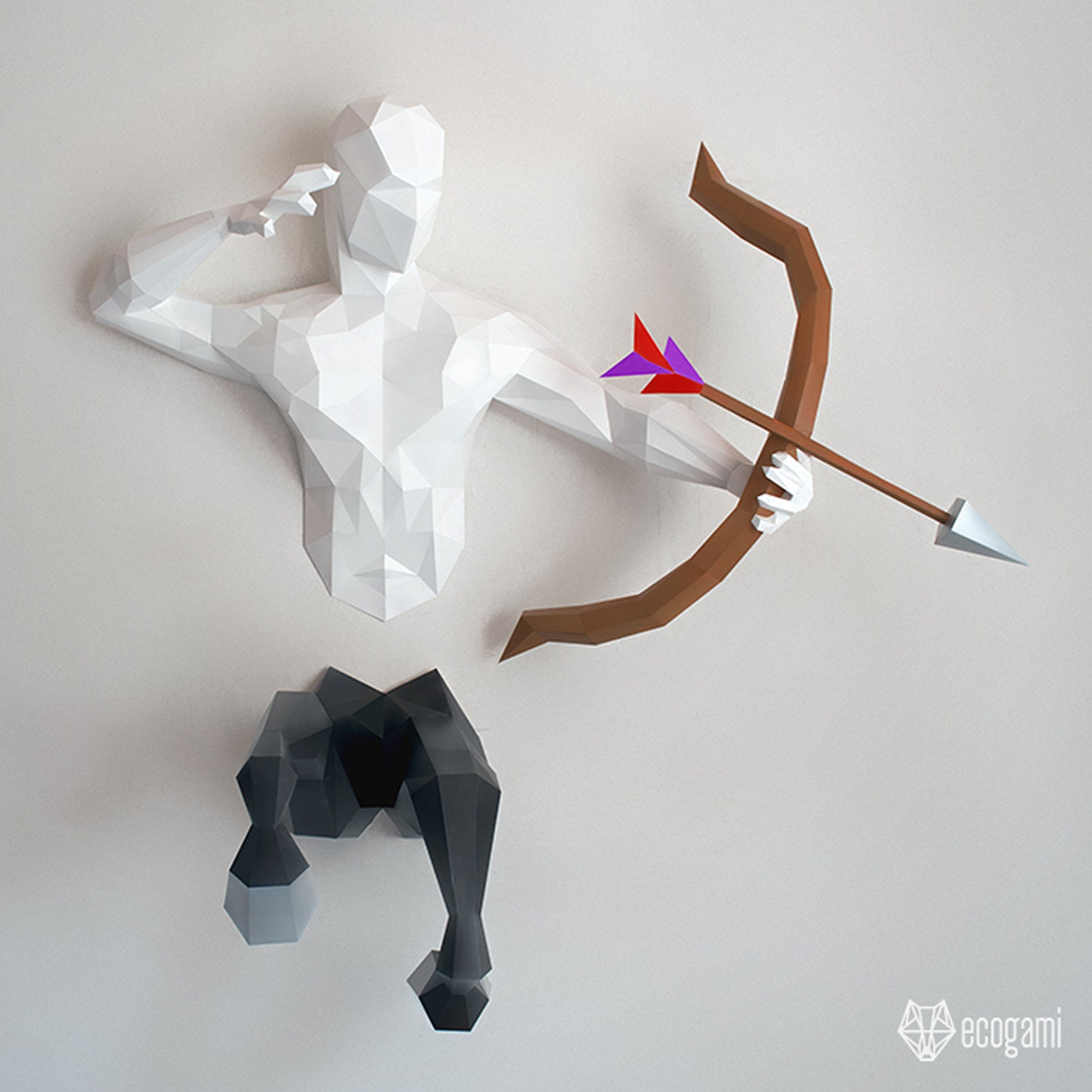 Centaur Papercraft Trophy, Printable 3D Puzzle, Papercraft Pdf Template ...