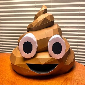 Poo Emoji Papercraft Sculpture, Printable 3D Puzzle, Papercraft Pdf ...