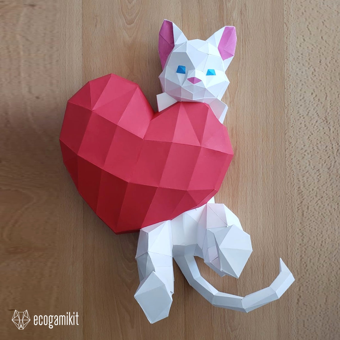 Cat Sculpture Papercraft 3D Craft Kit for Adults Puzzle to - Etsy