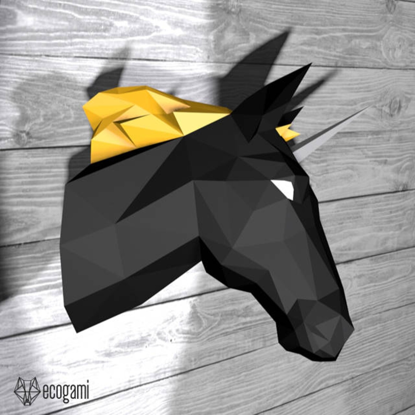 Unicorn Papercraft Sculpture Printable 3D Puzzle Papercraft - Etsy