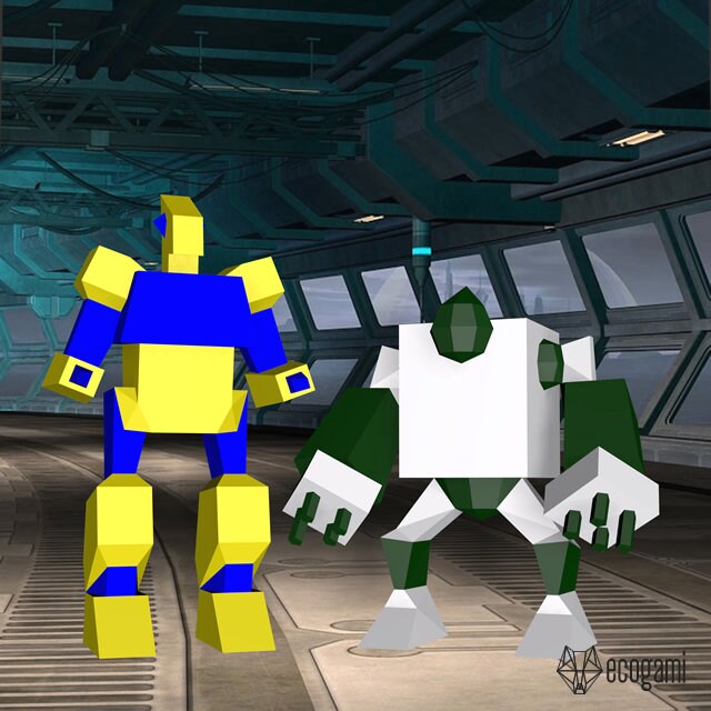 Robot Papercraft Sculptures Printable 3D Puzzle Papercraft | Etsy