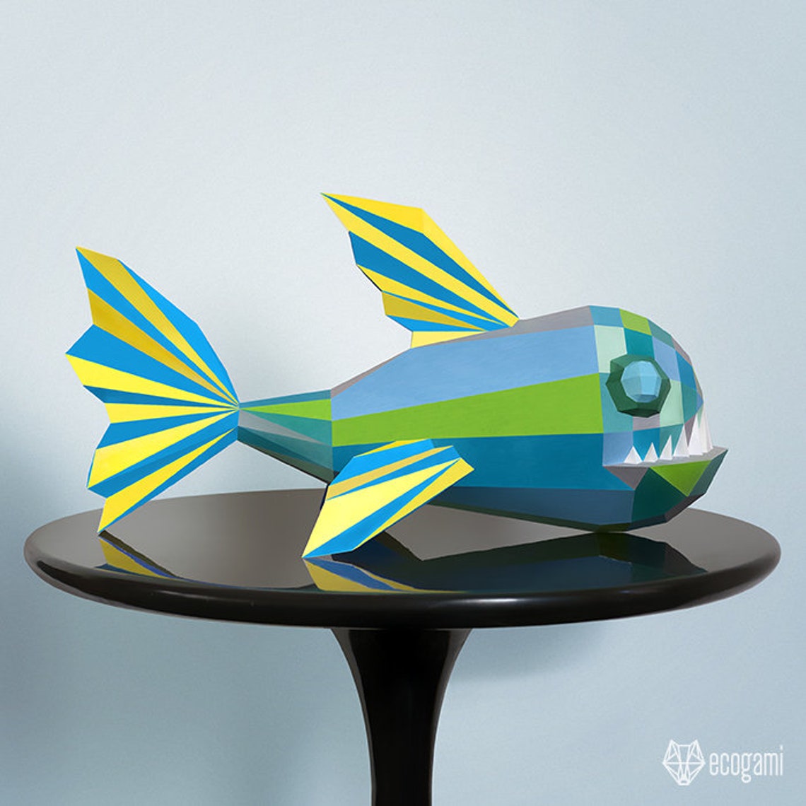 Piranha Fish Papercraft Sculpture Printable 3D Puzzle | Etsy