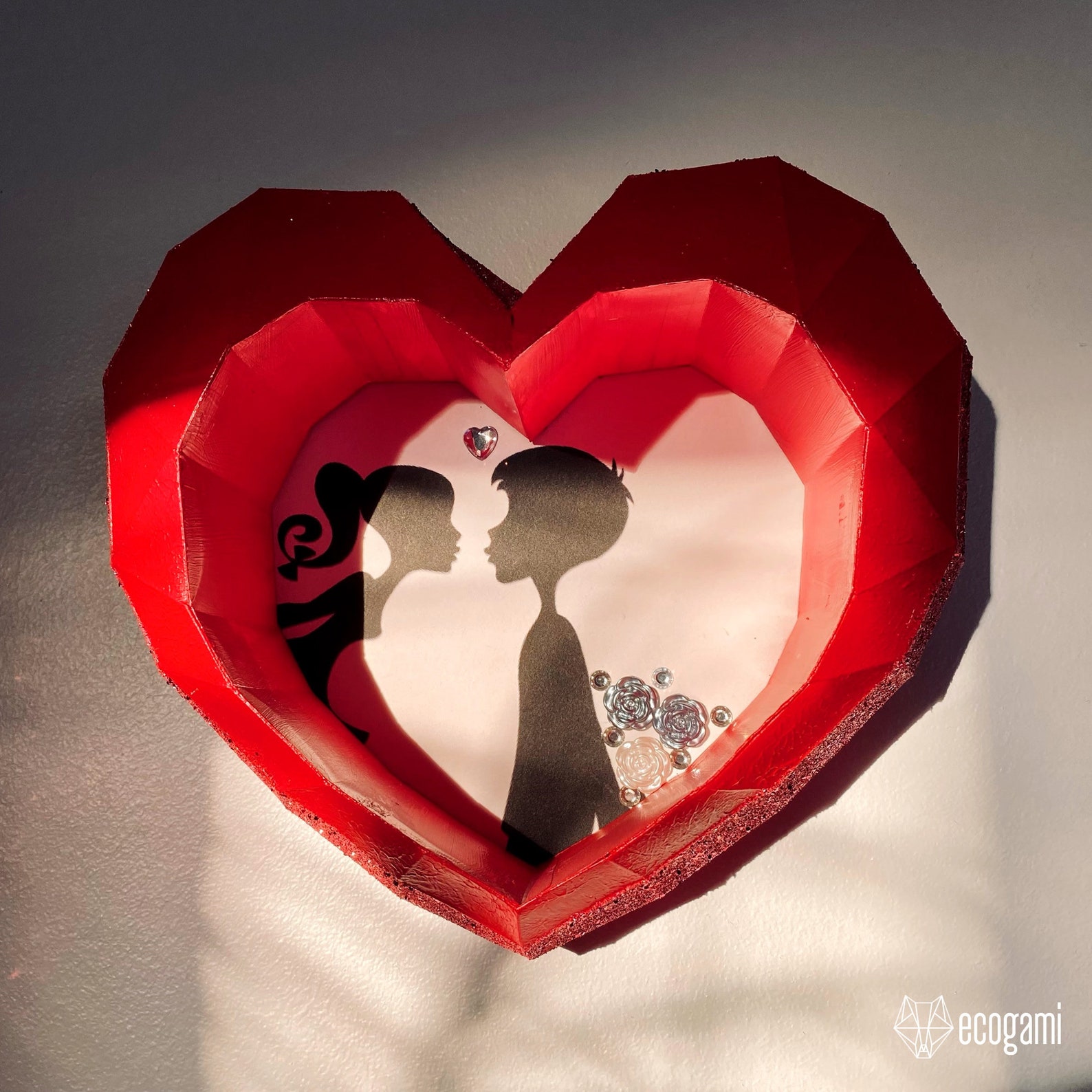 Open Heart Papercraft Sculpture Printable 3D Puzzle - Etsy