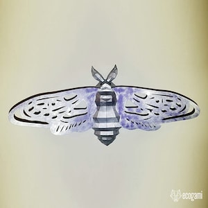 Moth Papercraft Sculpture, Printable 3D Puzzle, Papercraft Pdf Template ...