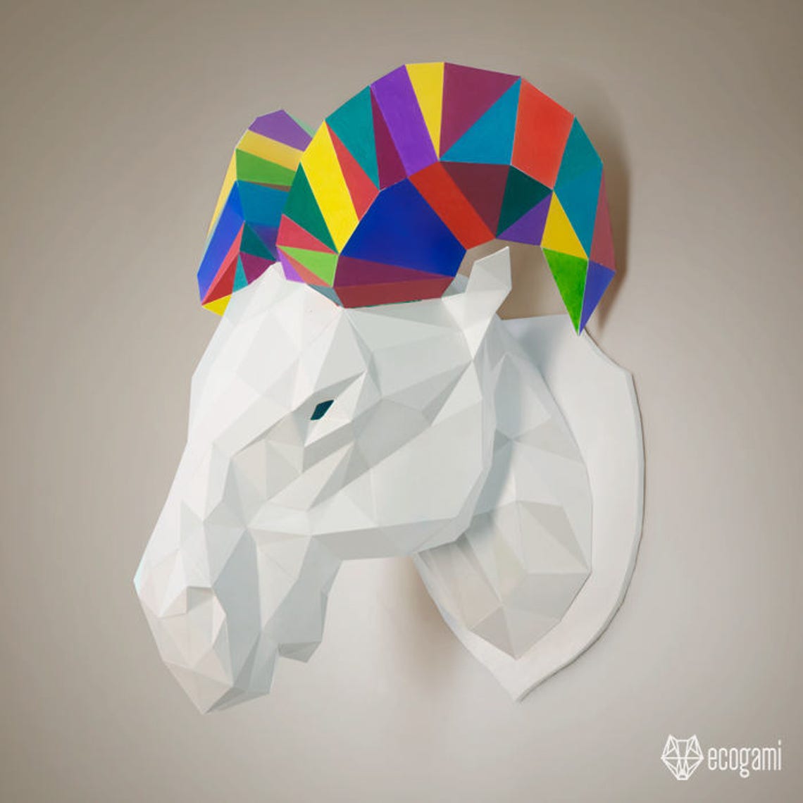 Ram Papercraft Trophy Printable 3D Puzzle Papercraft Pdf - Etsy