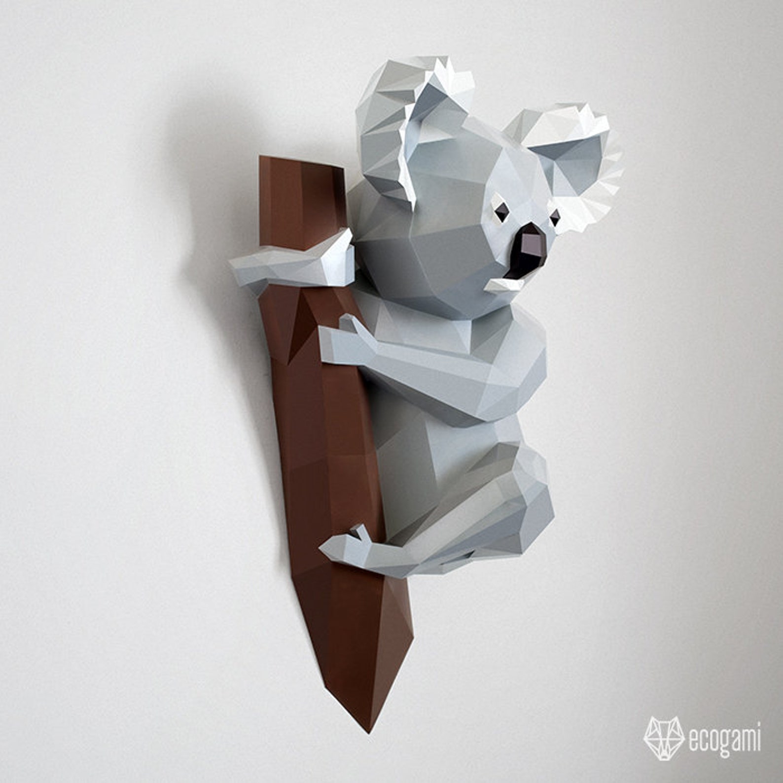Koala Papercraft Sculpture Printable 3D Puzzle Papercraft - Etsy Australia