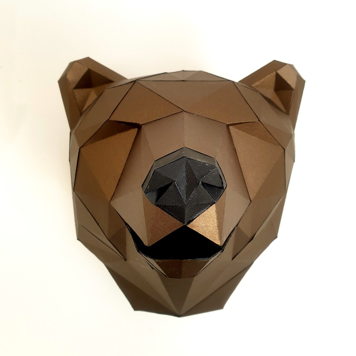 Bear papercraft sculpture printable 3D puzzle papercraft Pdf | Etsy