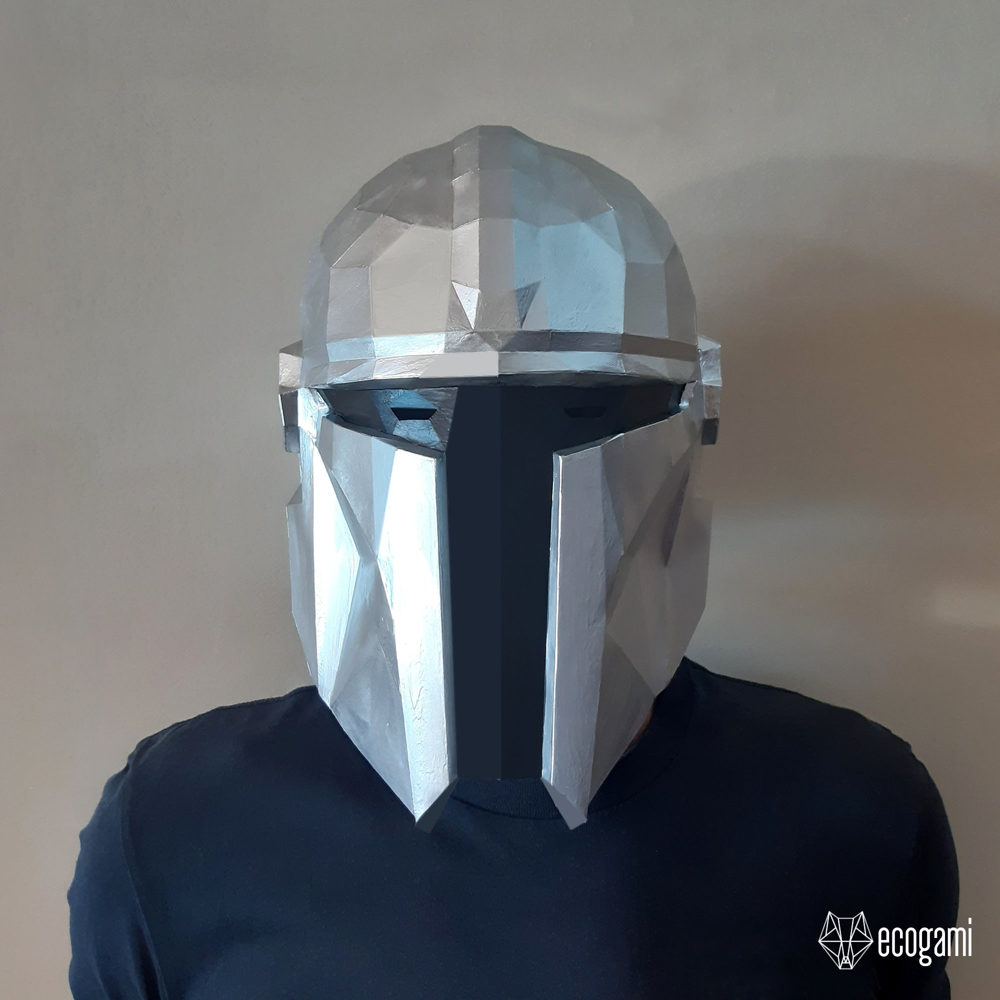 Casco Mandalorian papercraft PDF, casco 3D papel DIY, plantilla casco ...