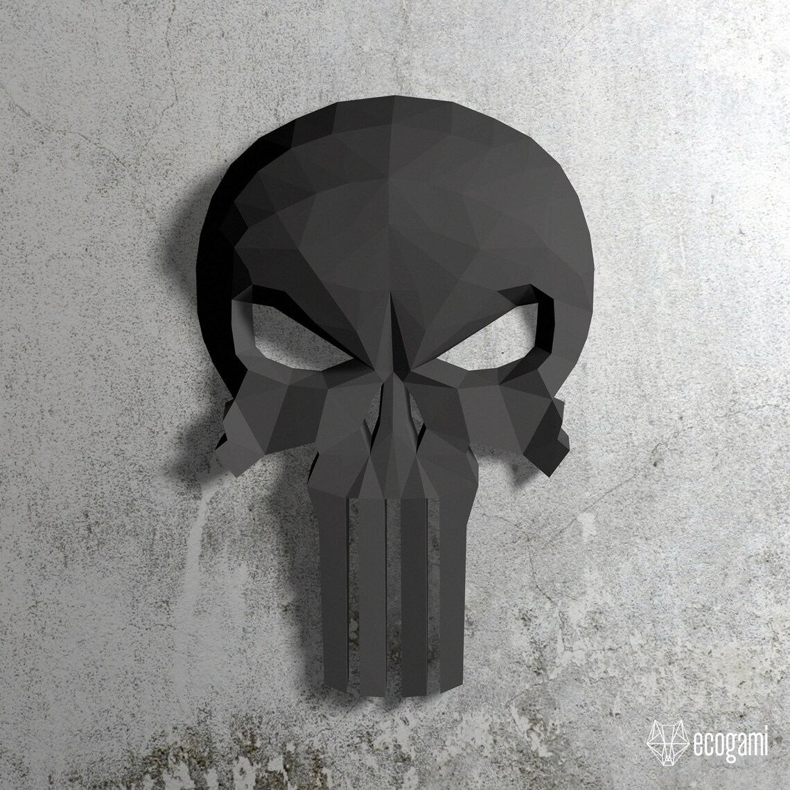 Punisher Skull Papercraft Sculpture Printable 3D Puzzle | Etsy