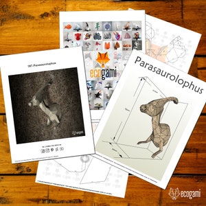 Dinosaur Papercraft Sculpture, Printable 3D Puzzle, Papercraft Pdf ...