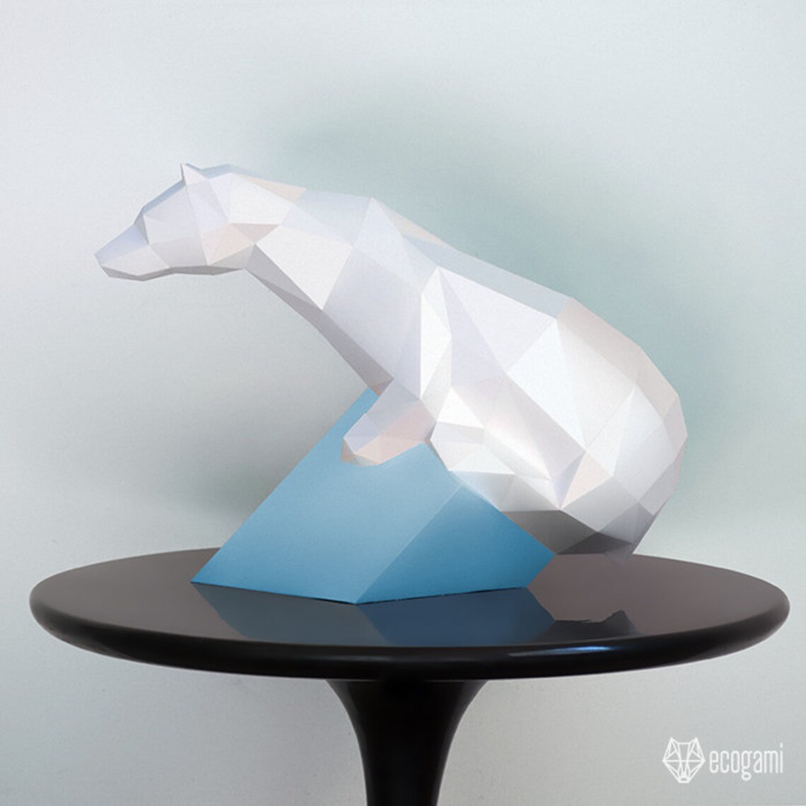 Polar Bear Papercraft Sculpture, Printable 3D Puzzle, Papercraft Pdf ...