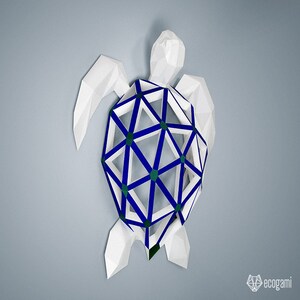 Sea Turtle Papercraft Sculpture, Printable 3D Puzzle, Papercraft Pdf ...