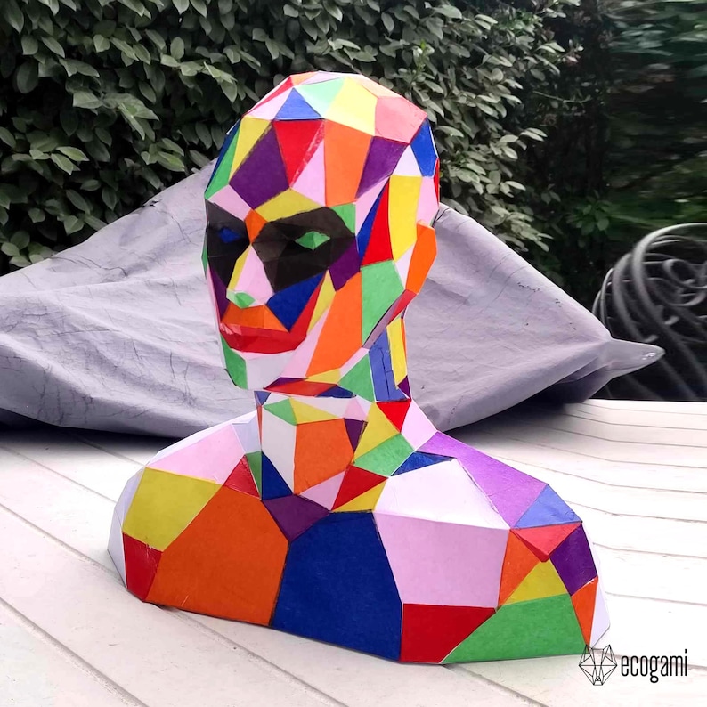 MANNEQUIN HEAD TEMPLATE | Papercraft Mannequin Head | 3d Puzzle ...