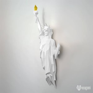Statue of Liberty Papercraft Sculpture, Printable 3D Puzzle, Papercraft ...