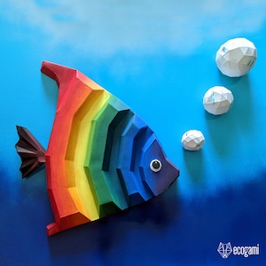 Tropical Fish Puzzle Pdf Fish Papercraft Pdf Fish Sculpture