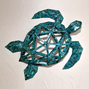 Sea Turtle Papercraft Sculpture, Printable 3D Puzzle, Papercraft Pdf ...