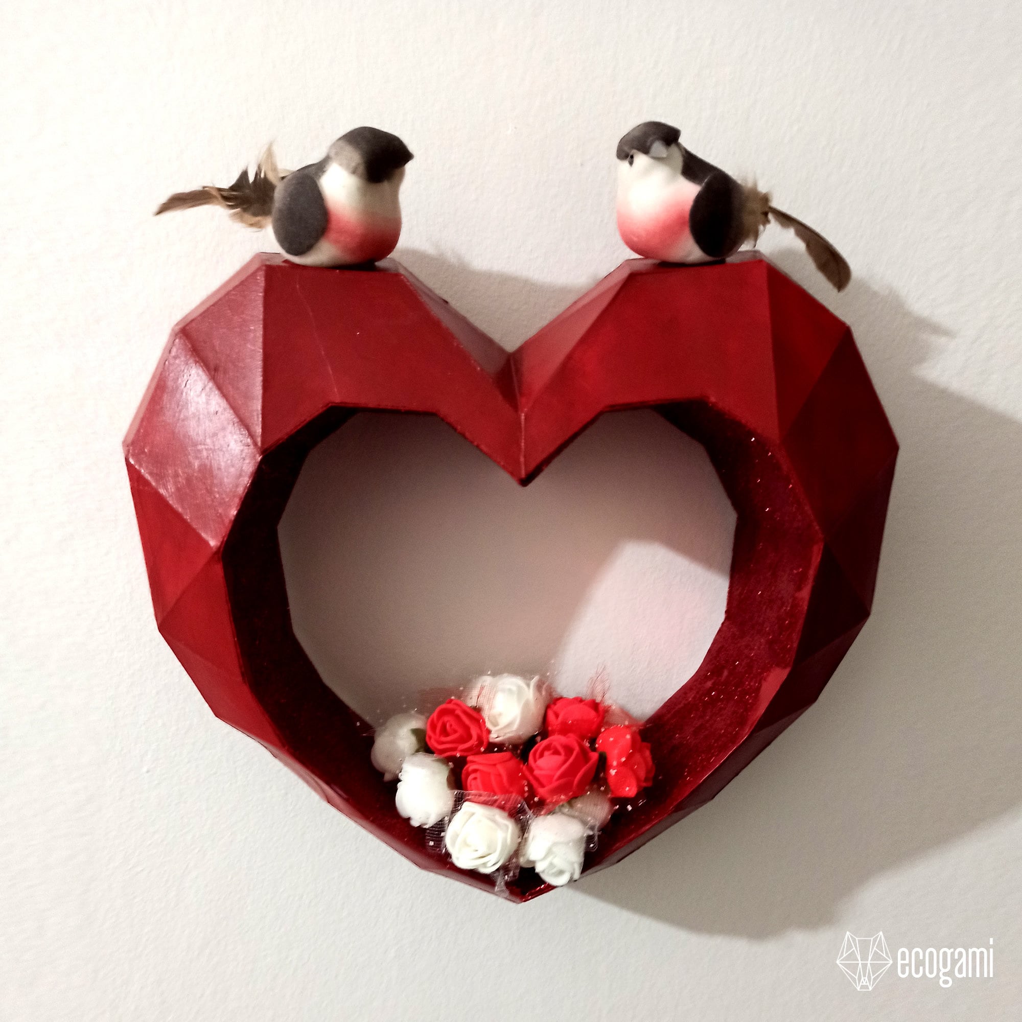 Open Heart Papercraft Sculpture Printable 3D Puzzle - Etsy