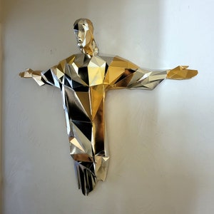 Christ the Redeemer Papercraft Template PDF, DIY 3D Wall Sculpture ...