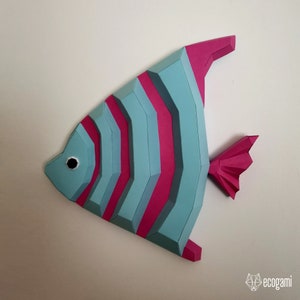 TROPICAL FISH PUZZLE | Pdf Fish Papercraft | Pdf Fish Sculpture ...