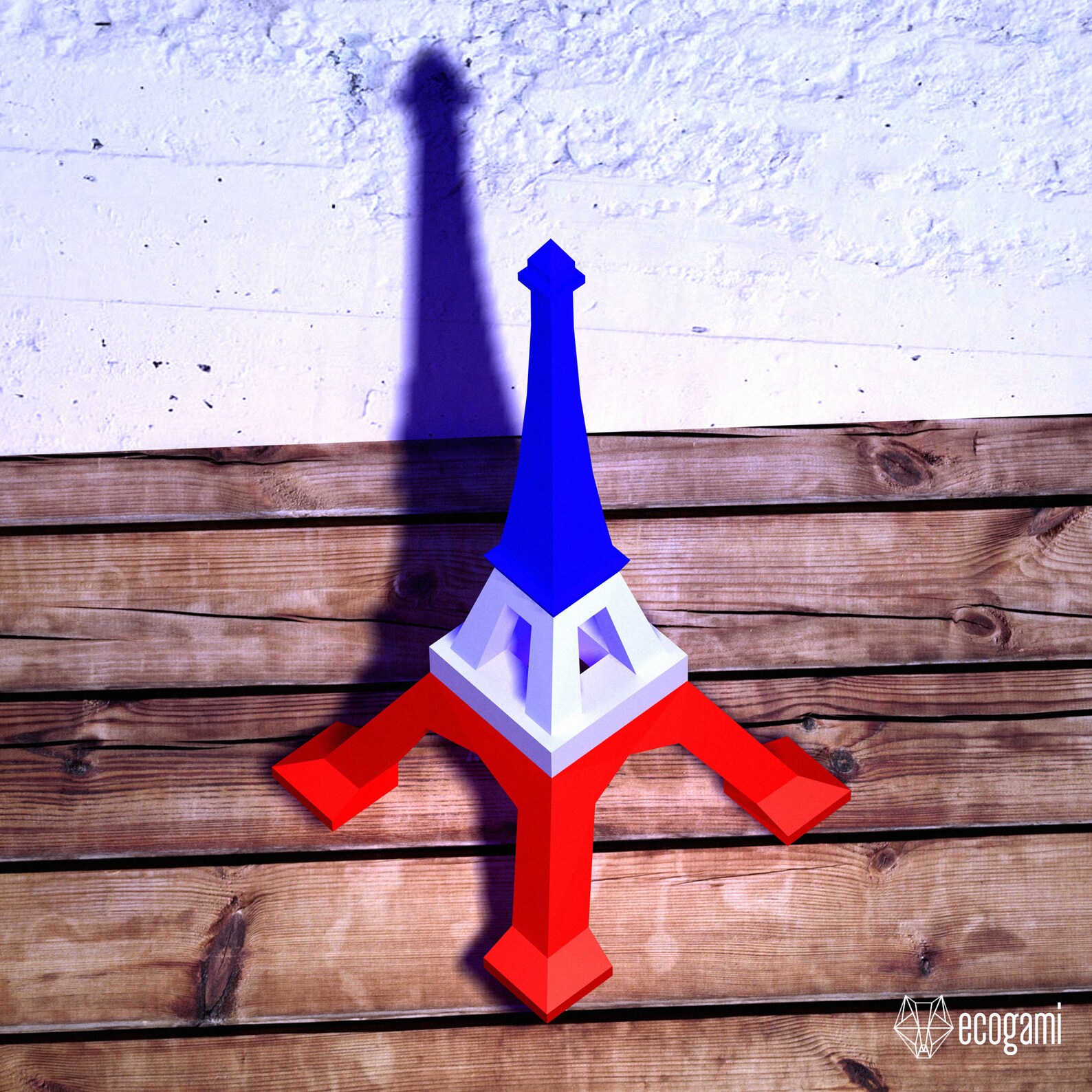 Eiffel Tower Papercraft Sculpture, Printable 3D Puzzle, Papercraft Pdf ...