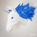Unicorn Papercraft Sculpture, Printable 3D Puzzle, Papercraft Pdf ...