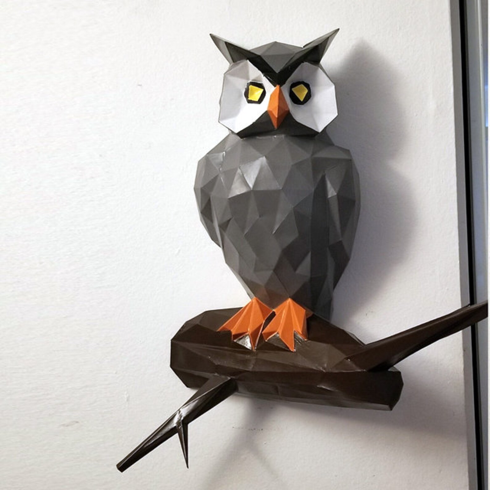 Owl papercraft sculpture printable 3D puzzle papercraft Pdf | Etsy